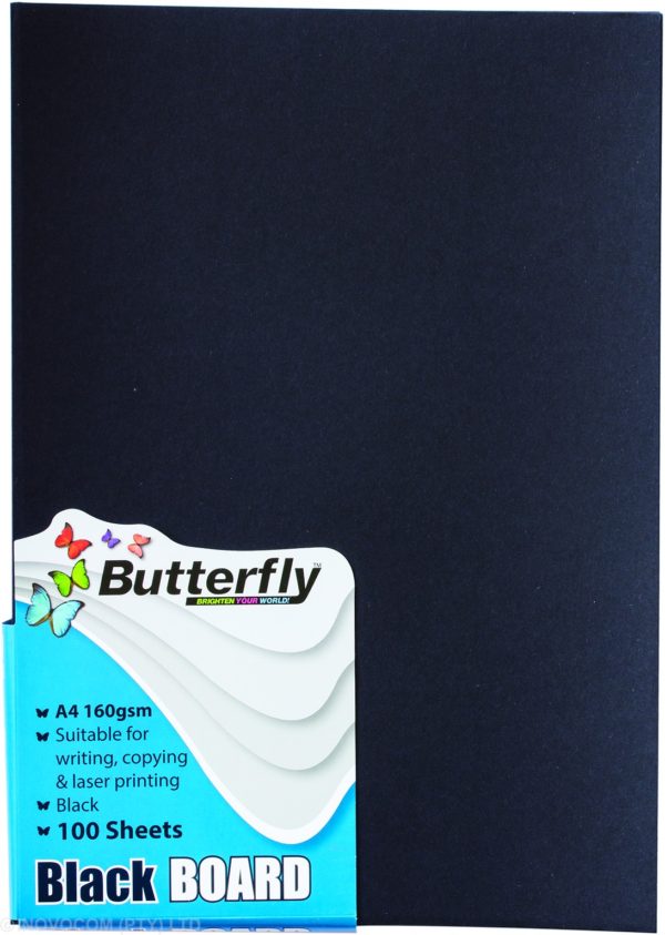 Butterfly A4 Bright Board 100 Sheets Black – STANLEY'S SCHOOL STATIONERY