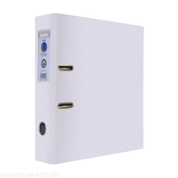 Bantex A4 Polyprop Lever Arch File 70mm White – STANLEY'S SCHOOL STATIONERY