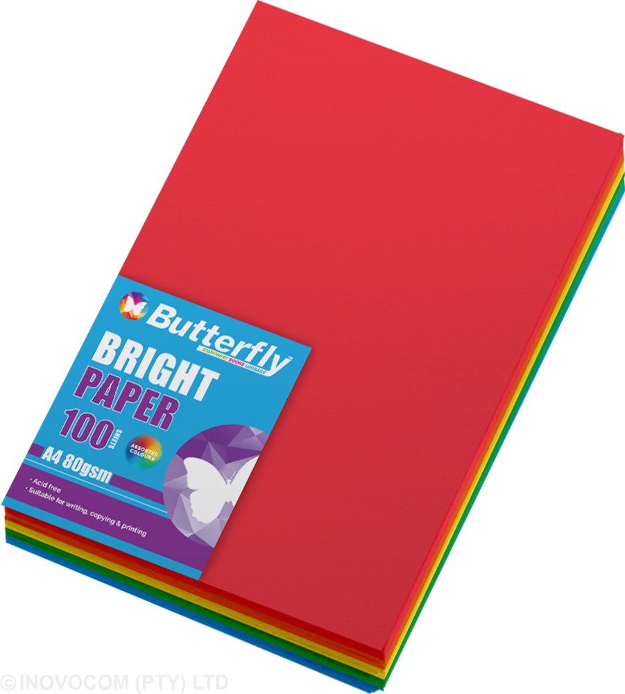 Butterfly A4 Bright Paper 80gsm 100 Sheets – STANLEY'S SCHOOL STATIONERY