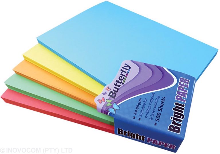 Butterfly Bright Paper 80gsm 500 Sheets A4 Assorted – STANLEY'S SCHOOL ...