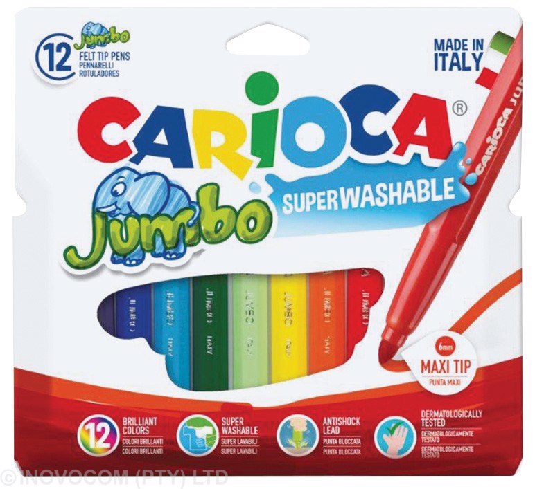 Carioca Jumbo Koki’s Pack 12 Assorted – STANLEY'S SCHOOL STATIONERY