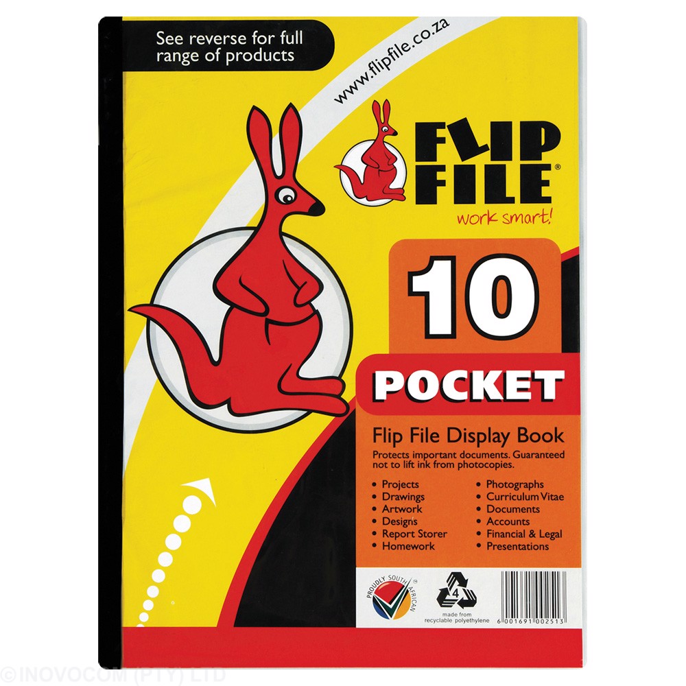 Flip File Kangaroo Display Book A4 10 Pocket Clear – STANLEY'S SCHOOL ...