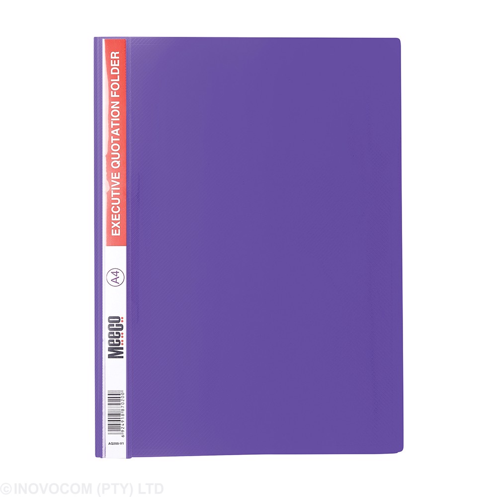 Meeco Premium Quotation Folder A4 Violet – STANLEY'S SCHOOL STATIONERY